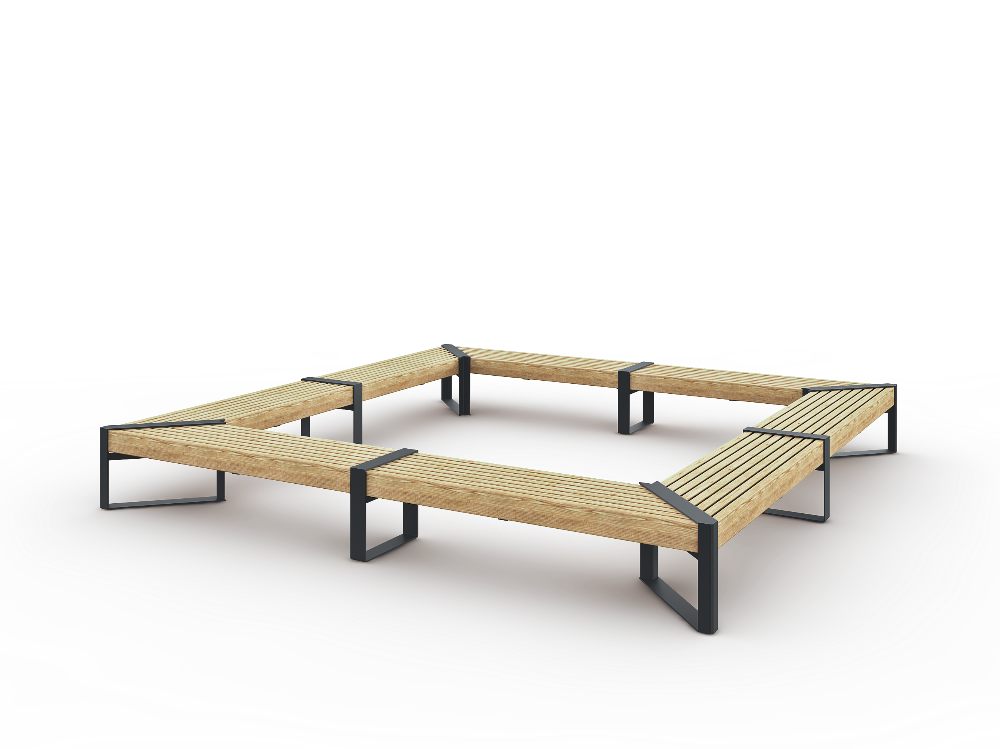 Momentum Square Bench 24-seater 061110M | Lappset Group | The world of ...