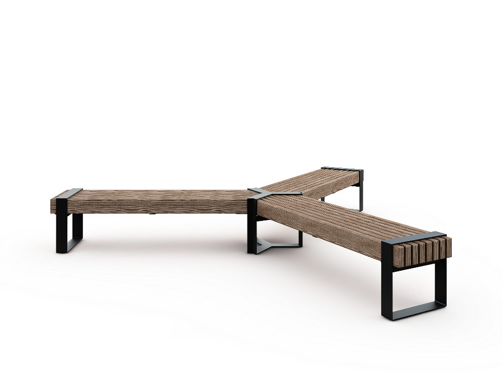 Momentum Three-armed Bench 9-seater 061112M | Lappset Group | The world ...